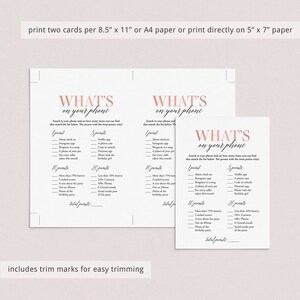 Teen Birthday Party Games Whats on Your Phone Birthday Game Printable ...