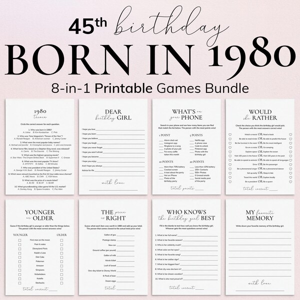 45th Birthday - Etsy