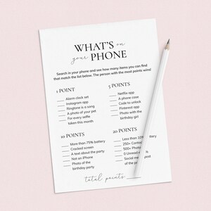 What's on Your Phone Birthday Party Game for Women Printable Birthday ...
