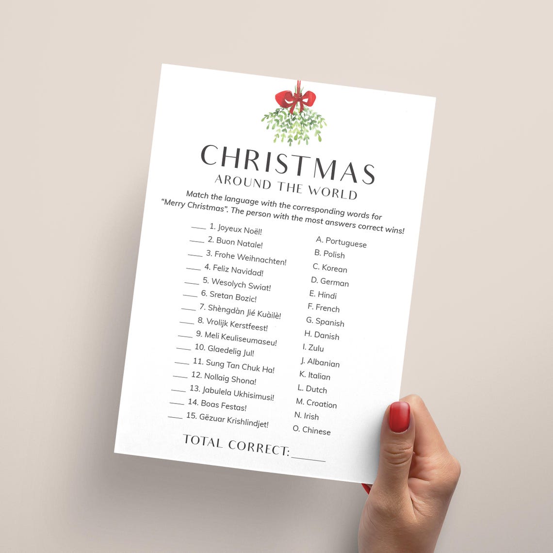 Simple Christmas Party Games Printable Modern Christmas Games Download ...