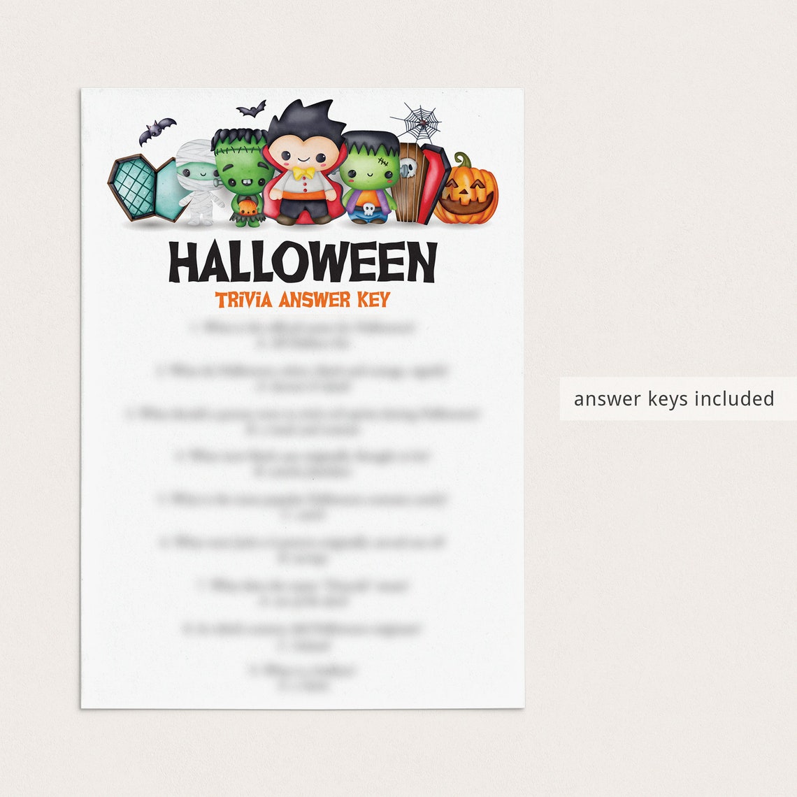 Family Halloween Party Games Bundle Kids Halloween Games to - Etsy