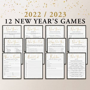 New Years Games Printable New Year's Eve Game Bundle New - Etsy