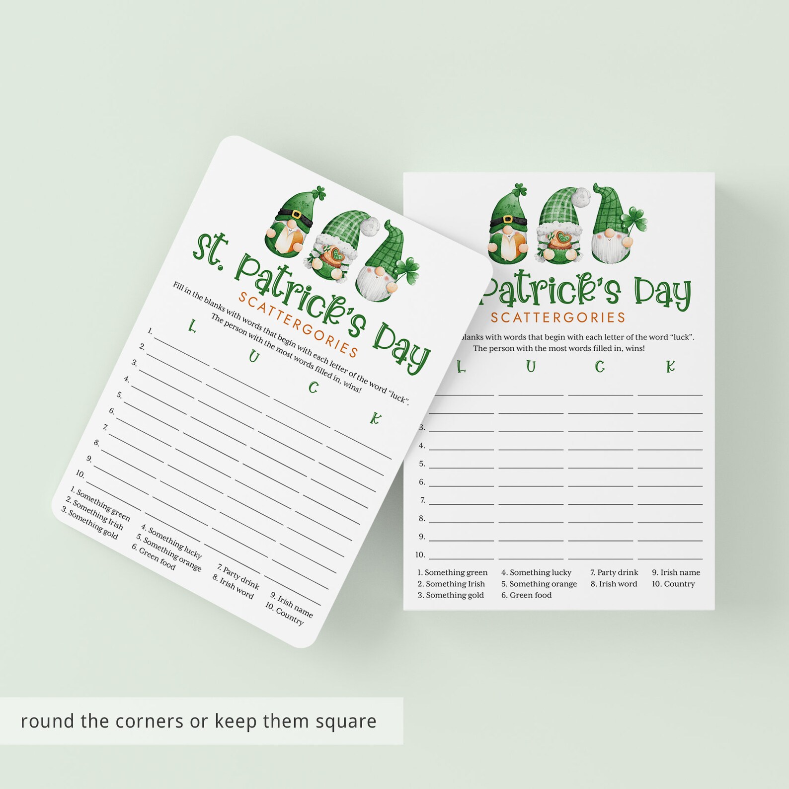 St Patrick's Day Games Printable St Patricks Gnome St Patricks Games St ...