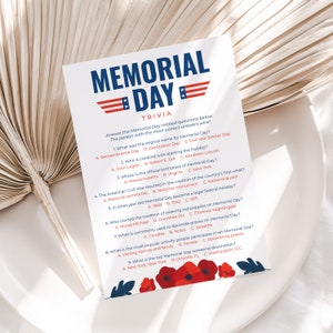 Memorial Day Games Printable Memorial Day Party Game Bundle Digital ...