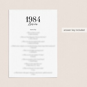 1984 Quiz Printable Fun Facts About 1984 41st Birthday Game 80s Trivia ...