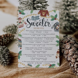 Ugly Christmas Sweater Games Printable Ugly Sweater Christmas Party ...