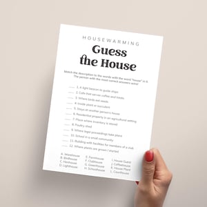 Housewarming Games Printable New Home Games House Warming Party Ideas ...
