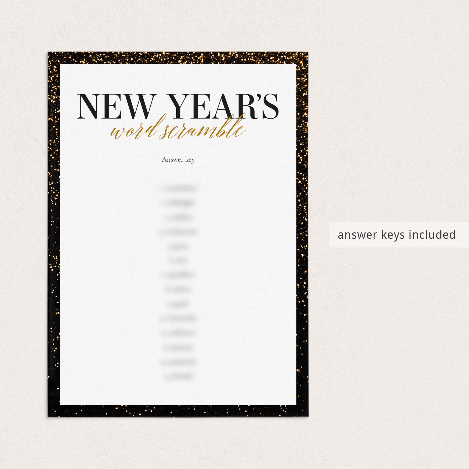 New Years Games Bundle Printable New Years Party Games Digital - Etsy