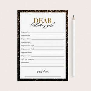 Black and Gold Birthday Party Games for Women Printable Gold Confetti ...