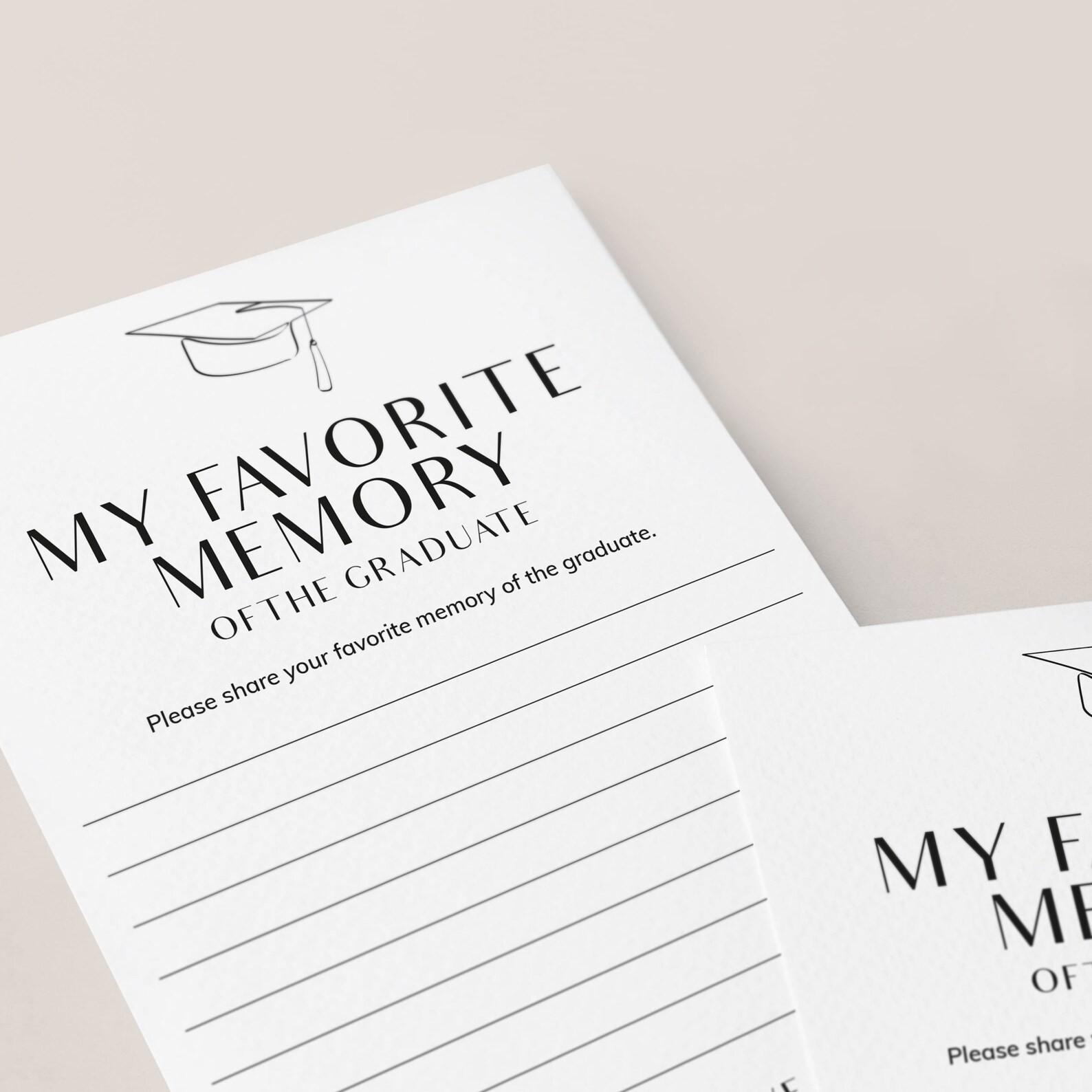 My Favorite Memory of the Graduate Cards Printable Graduation Memory ...