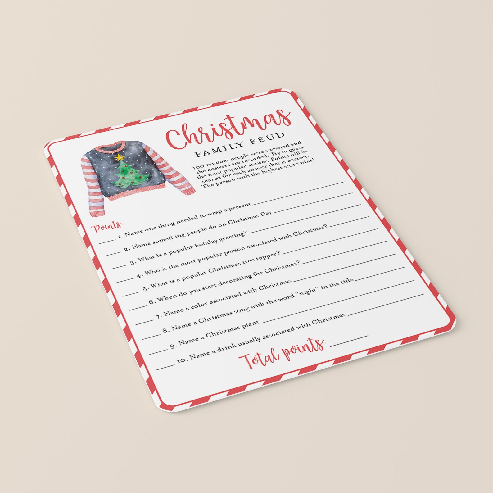 Ugly Sweater Party Games Bundle Printable Ugly Sweater - Etsy