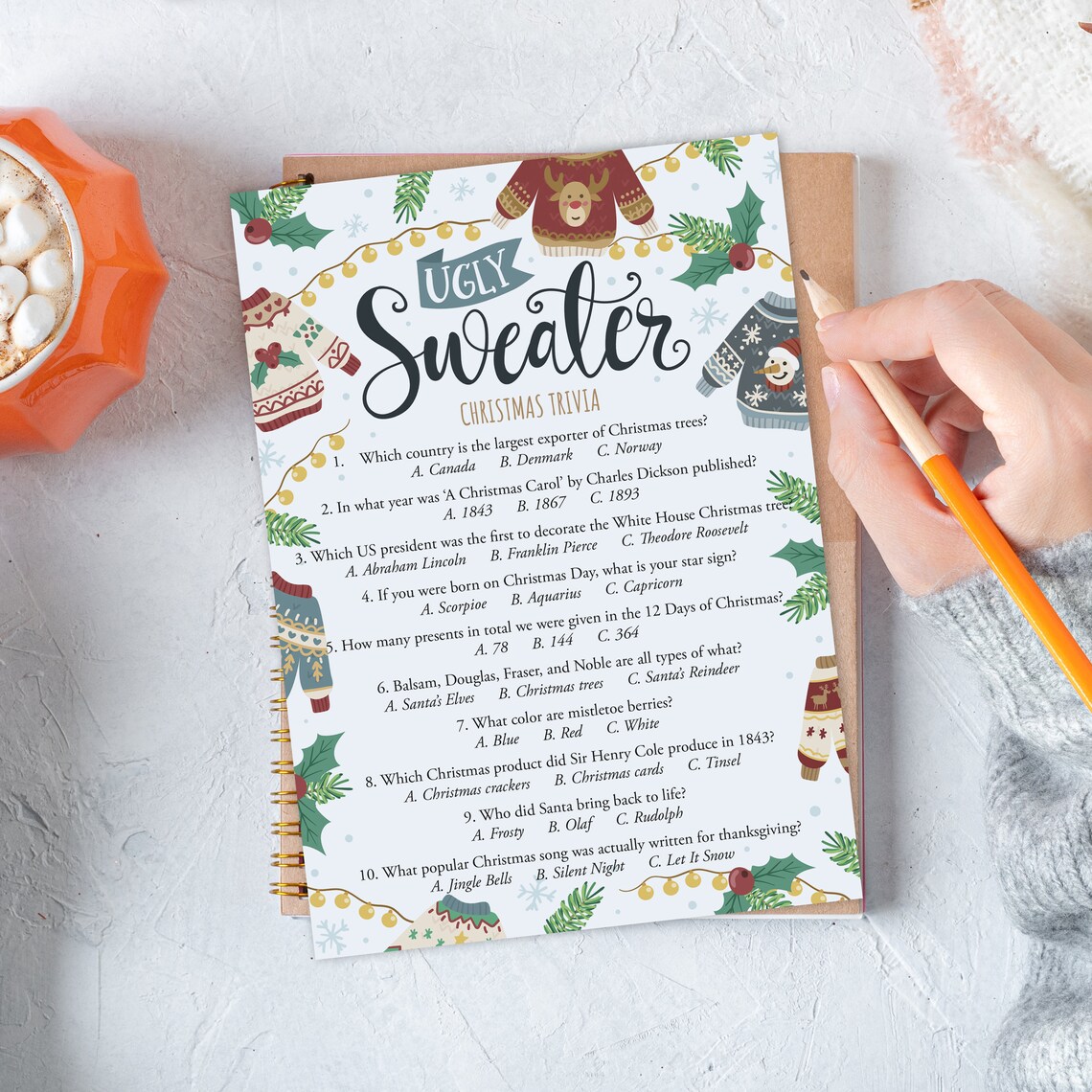 Ugly Sweater Party Games Bundle Printable Ugly Sweater Games - Etsy