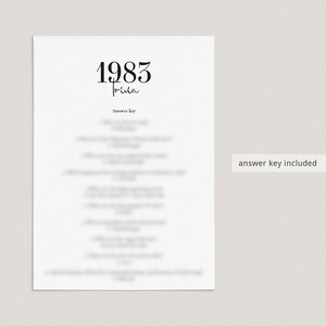 1983 Quiz Printable Fun Facts About 1983 43rd Birthday Game 80s Trivia ...