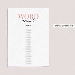 Birthday Word Scramble Game Printable Word Scramble Birthday Party Game ...