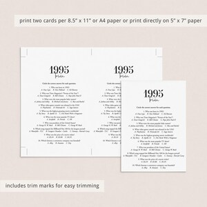 1995 Quiz Printable Fun Facts About 1995 30th Birthday Born in 1995 ...