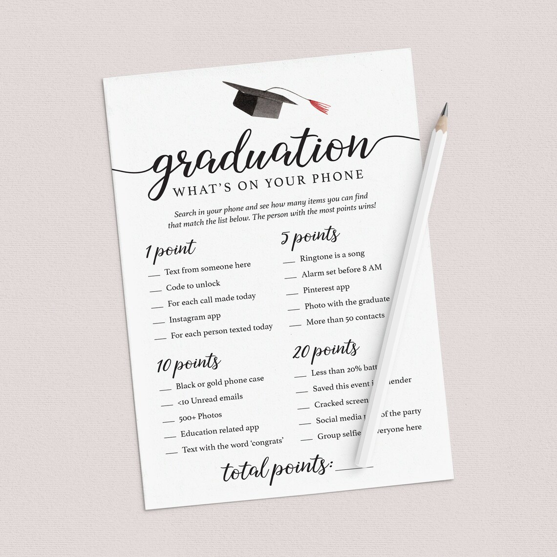 Graduation Party Games Bundle Printable Elegant Graduation - Etsy