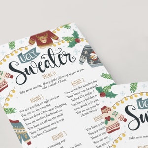 Ugly Sweater Party Games Bundle Printable Ugly Sweater Games Ugly ...