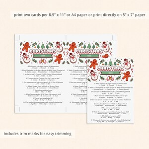Christmas Trivia Game Printable Christmas Quiz Cards Fun Christmas ...