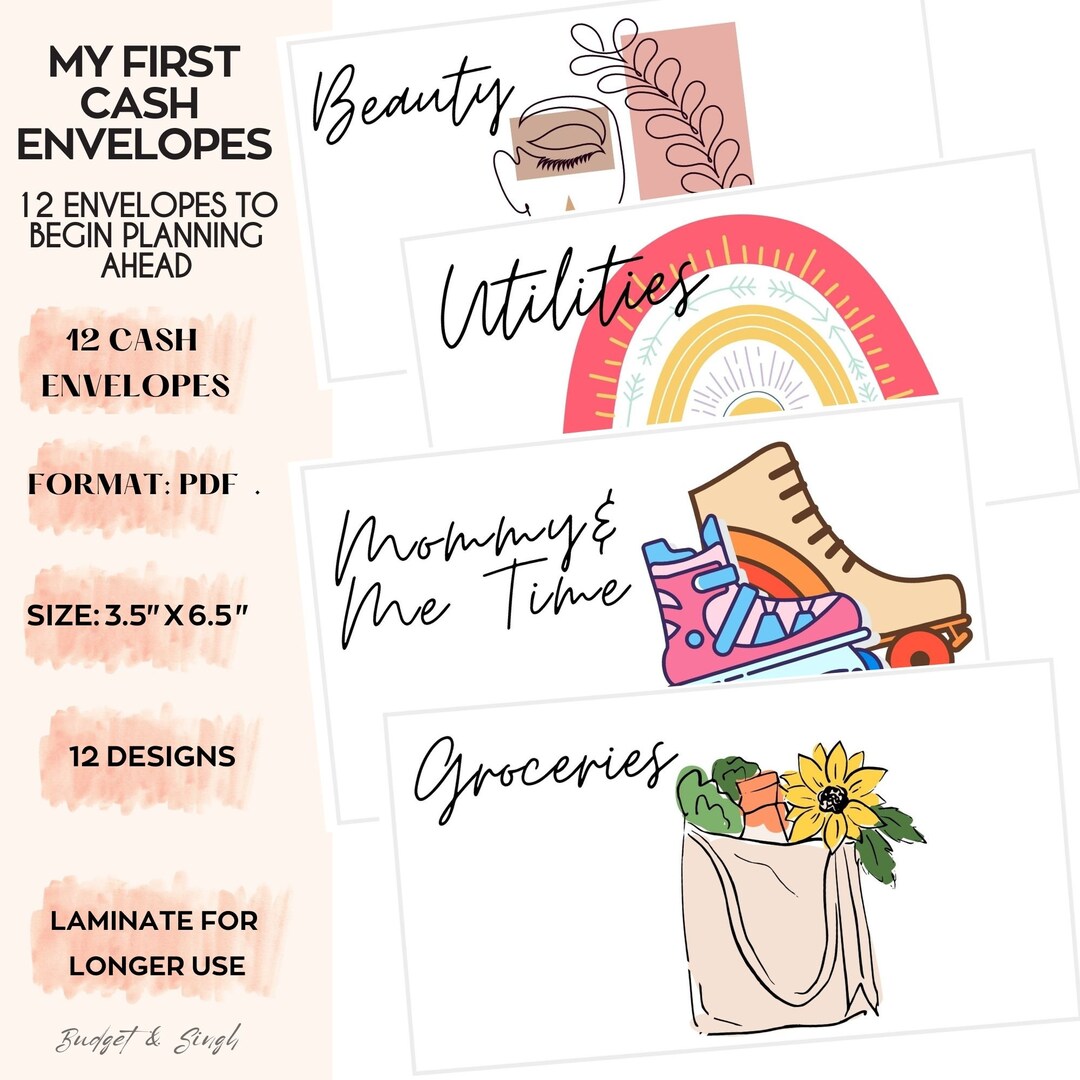 Printable Cash Stuffing Envelopes: Sinking Funds Budget System (PDF) - Etsy
