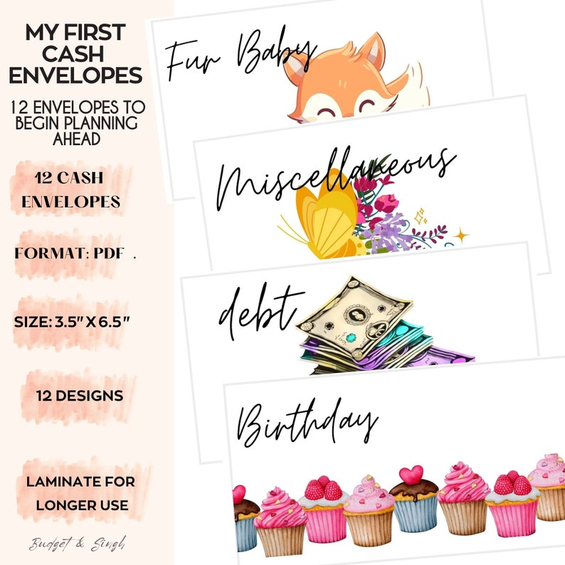 Printable Cash Stuffing Envelopes: Sinking Funds Budget System (PDF) - Etsy