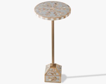 Bone Inlay End Table - Etsy