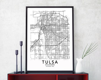 Tulsa Street Map - Etsy