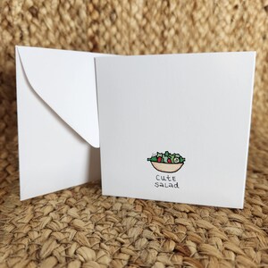 Cute Salad Card Bundle - (7) 3x3 Greeting Cards, Cute Food Pun Cards - Etsy