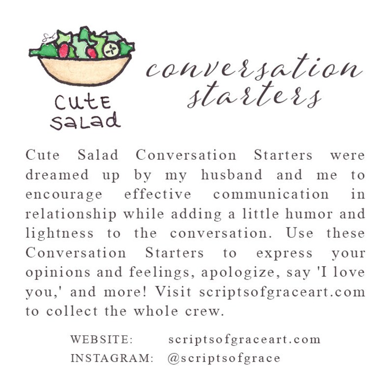 Cute Salad Card Bundle - (7) 3x3 Greeting Cards, Cute Food Pun Cards - Etsy