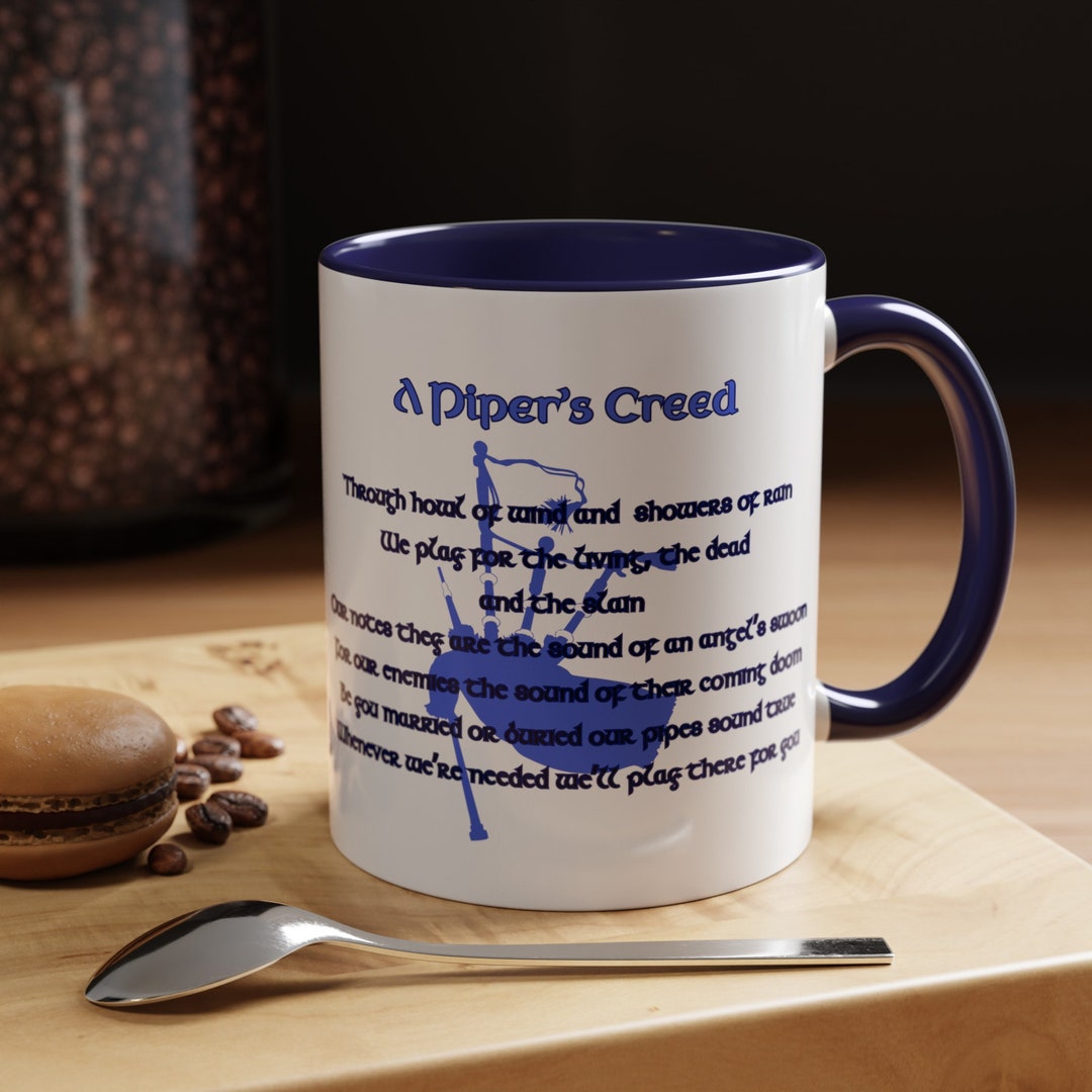 The Piper's Creed Mug, Bagpiper Poem, Scottish Highland Bagpipes ...
