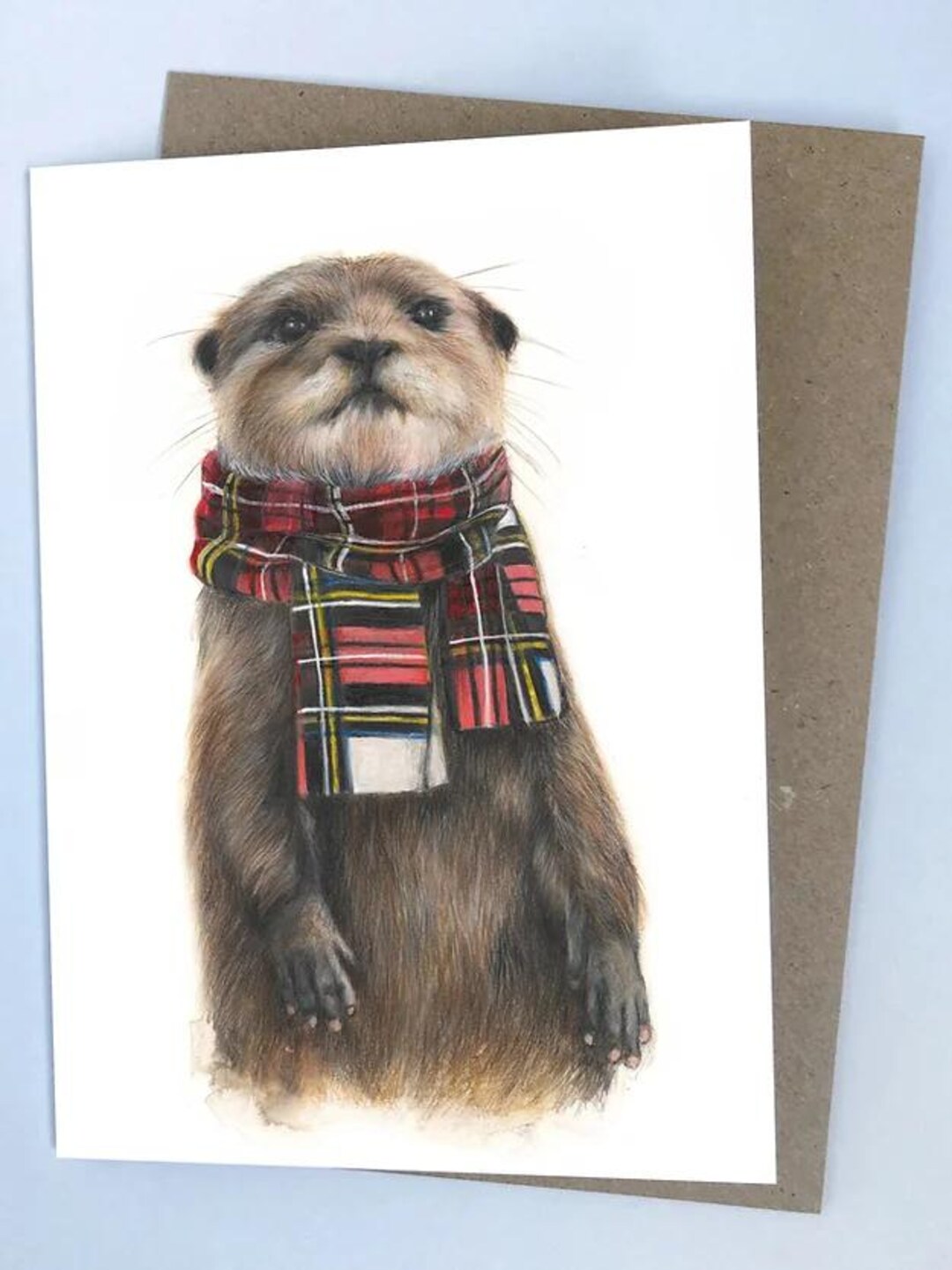 The Dapper Otter Oot the Water, Scottish Otter, Scottish Greeting Card ...