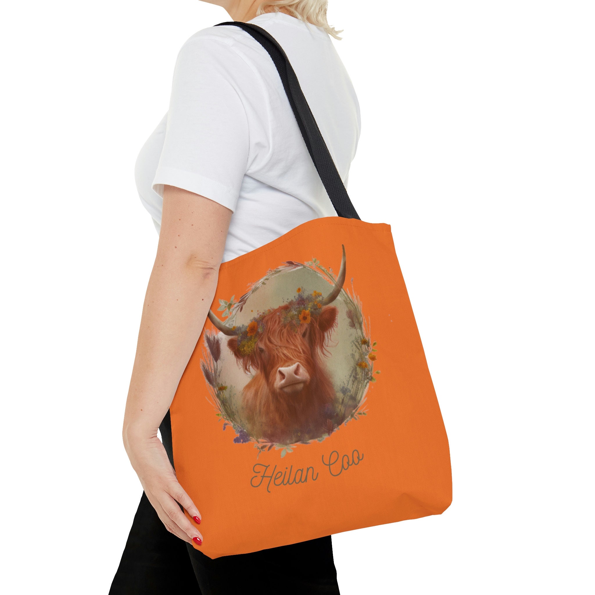 Highland Cow Bag, Reusable Scottish Tote Bag, Highland Cow Tote Bag for ...