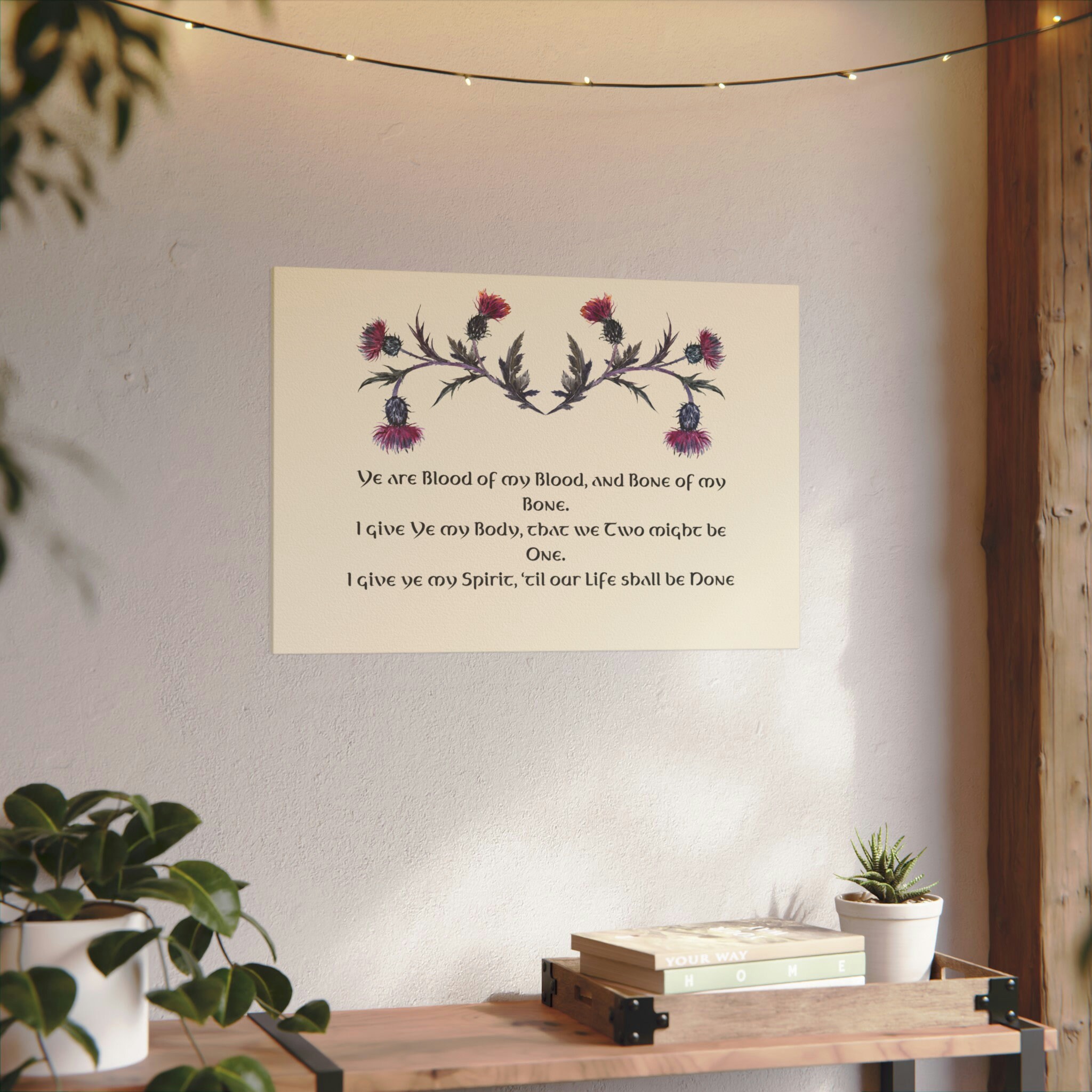 Scottish Wedding Vow, Scottish Wedding Gift, Jamie and Claire Fraser ...