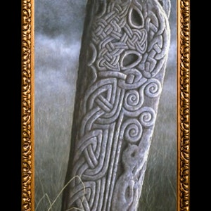 Raven on Maughold Cross Print: Celtic Pagan Wall Art - Etsy