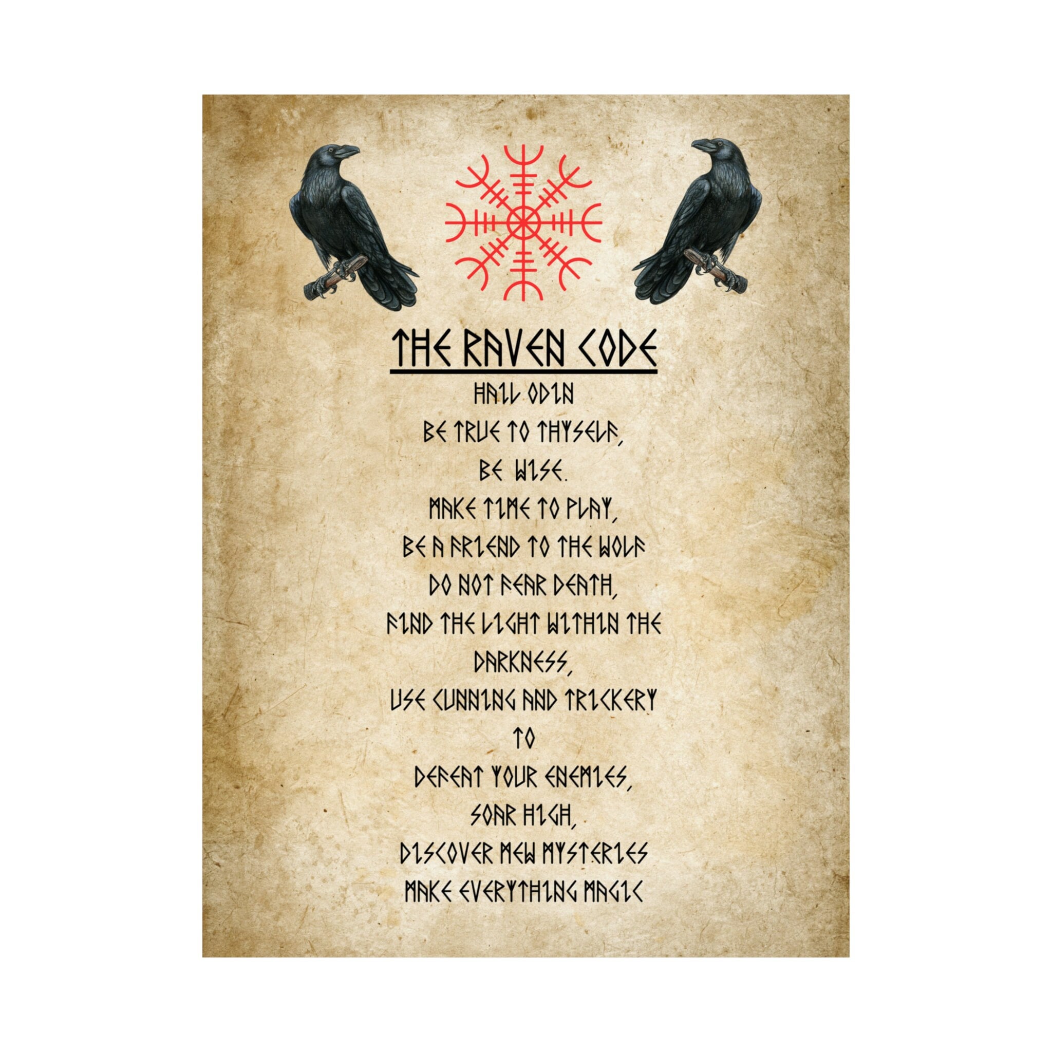 The Raven Code, Viking Raven Code, the Helm of Awe, Munin and Hugin ...