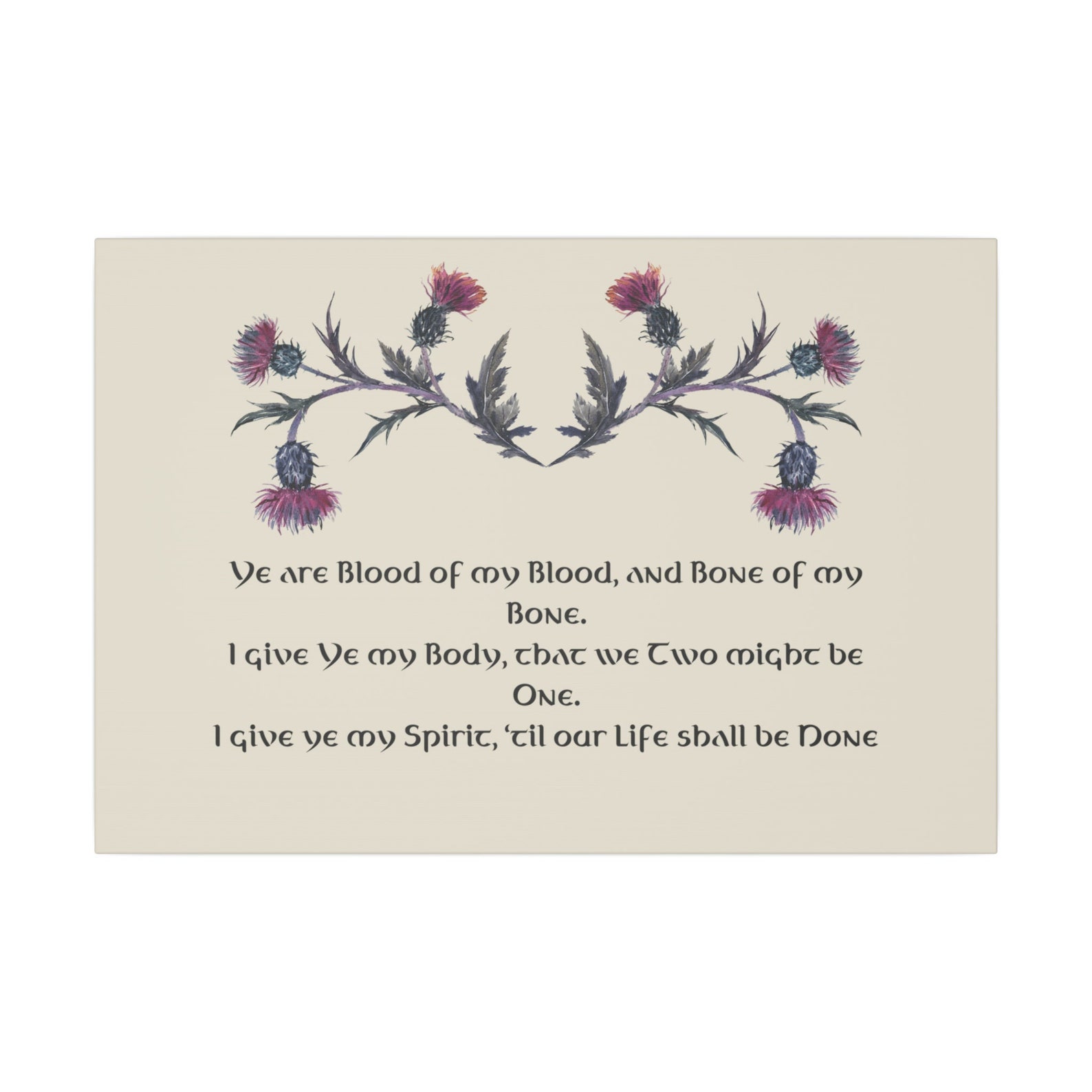 Scottish Wedding Vow, Scottish Wedding Gift, Jamie and Claire Fraser ...