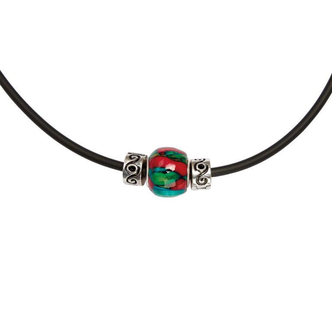 Heathergems Round Heather Bead Thong Pendant, Heather Jewelry ...