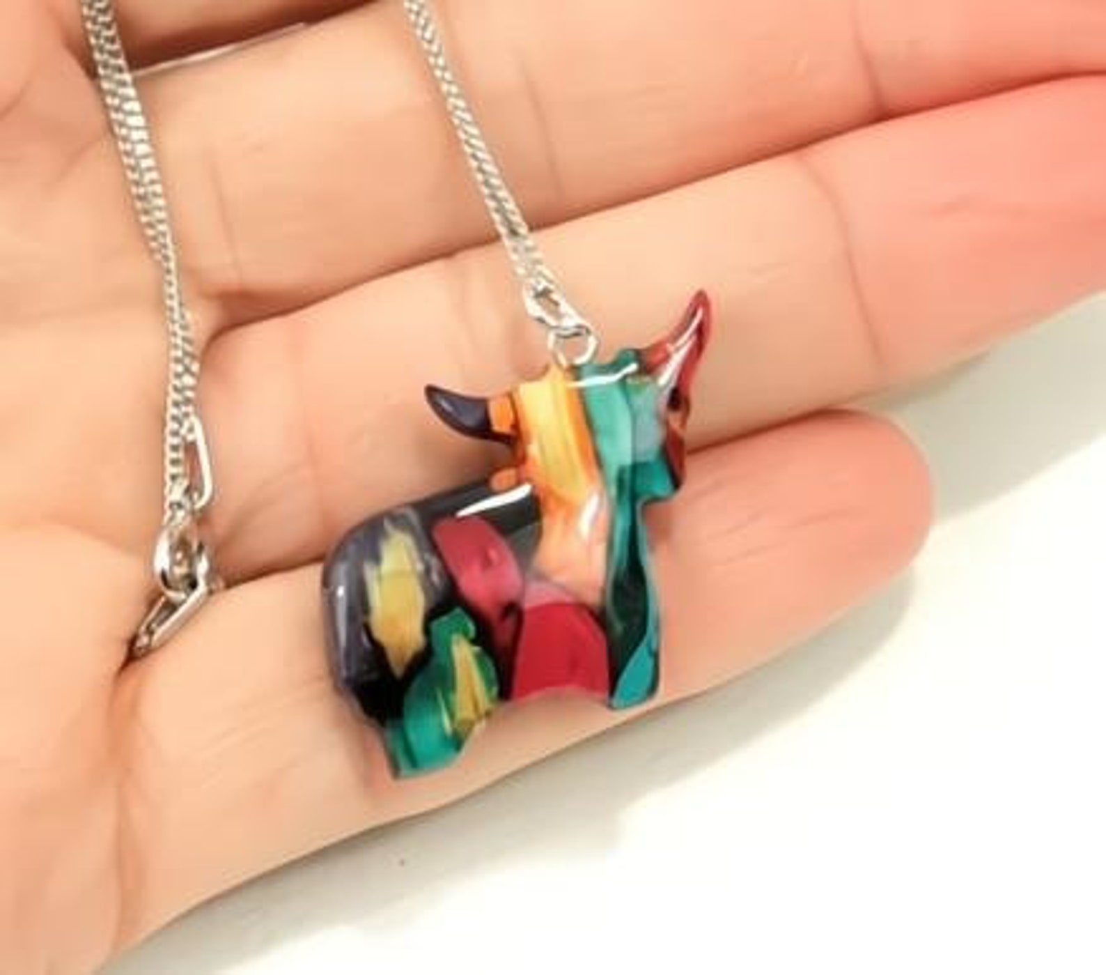 Heathergems Hairy Coo Necklace, Scottish Highland Coo, Heather Jewelry ...