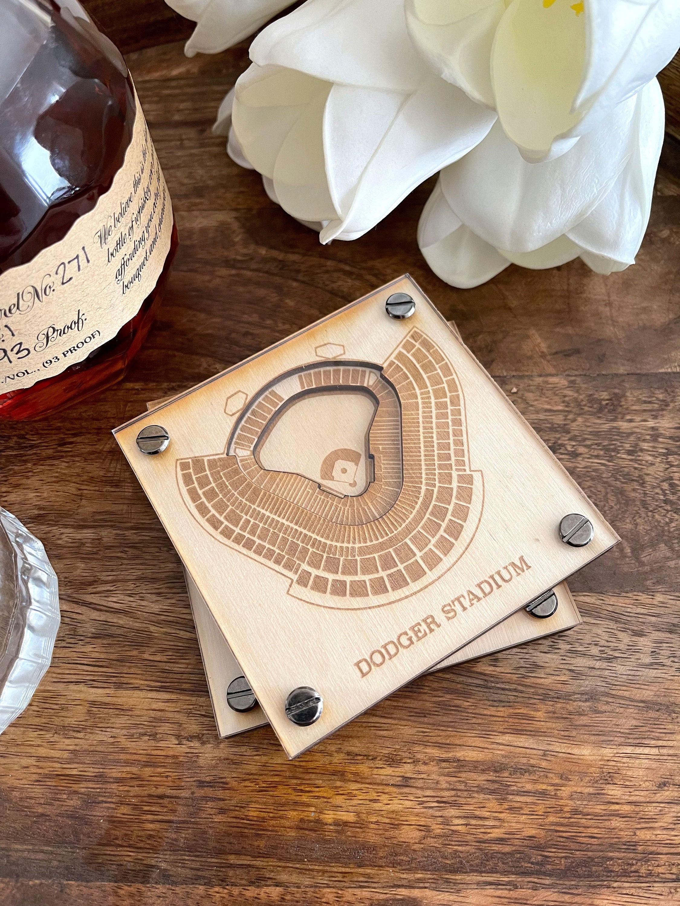 Dodger Stadium Layered Coaster set of 2 3D Wood Coaster - Etsy