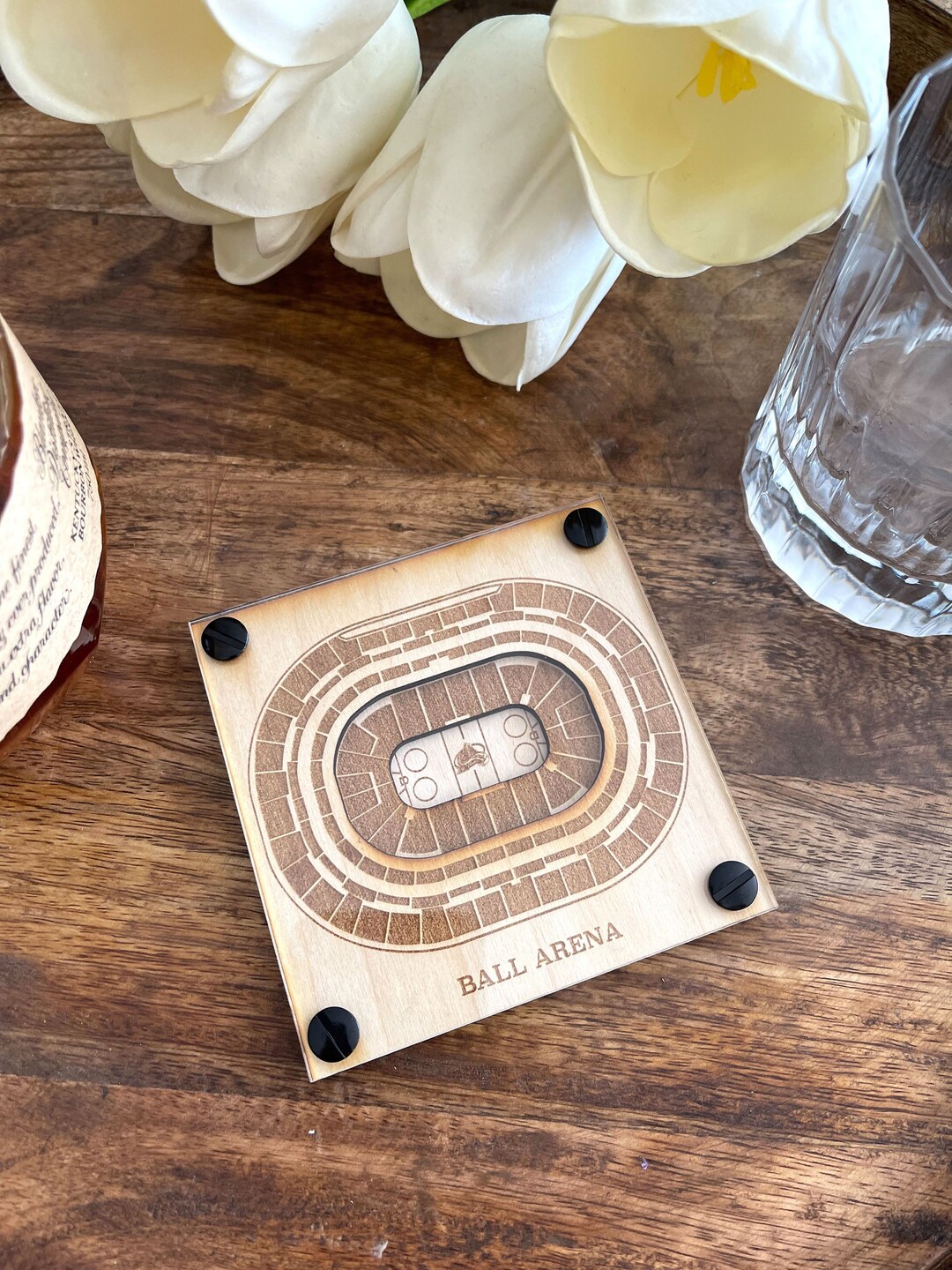 Ball Arena Layered Coaster set of 2 3D Wood Coaster Sports - Etsy
