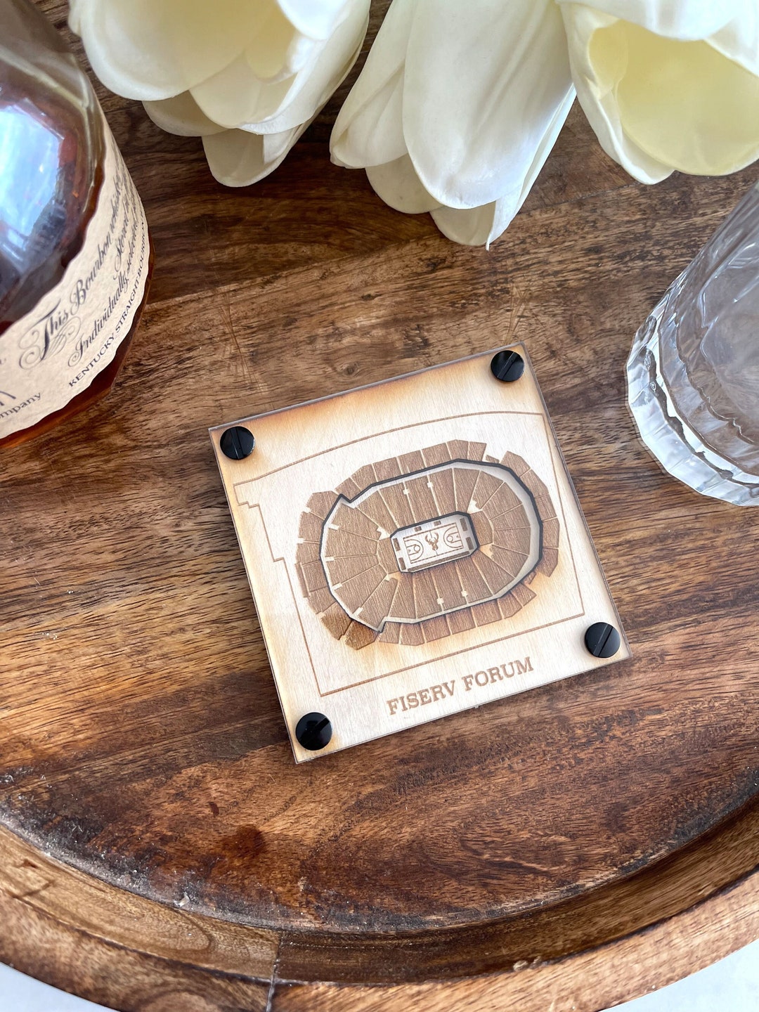 Milwaukee Bucks Layered Coaster set of 2, 3D Wood Coaster, Sports ...