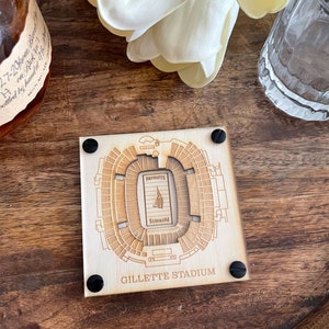 New England Patriots Gift, Wood Coaster, Laser Engraved Coaster Set ...