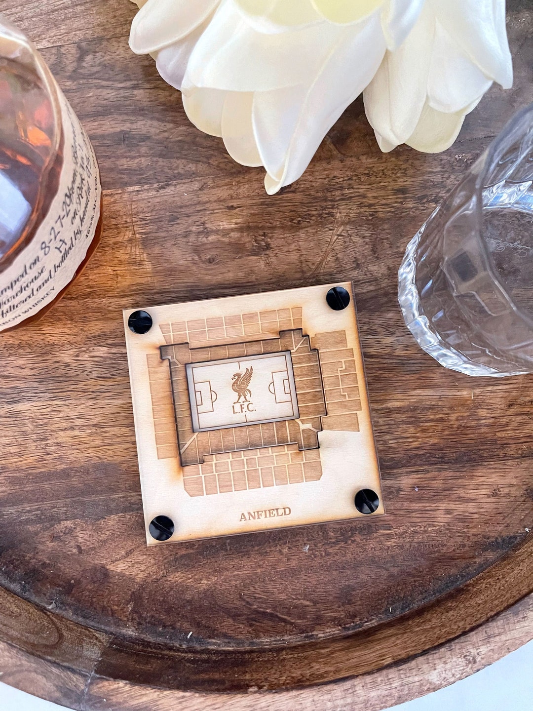 Liverpool F.C. Layered Coaster set of 2, 3D Wood Coaster, Sports ...