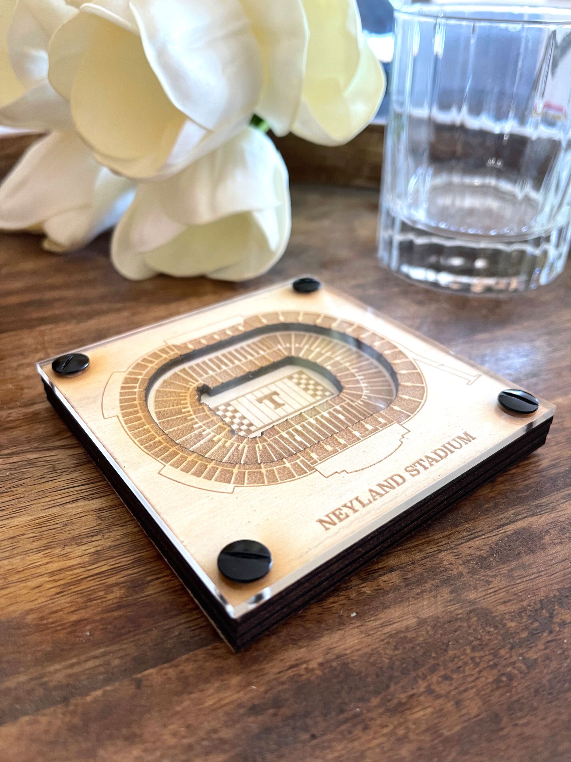 University of Tennessee Layered Coaster set of 2 3D Wood - Etsy