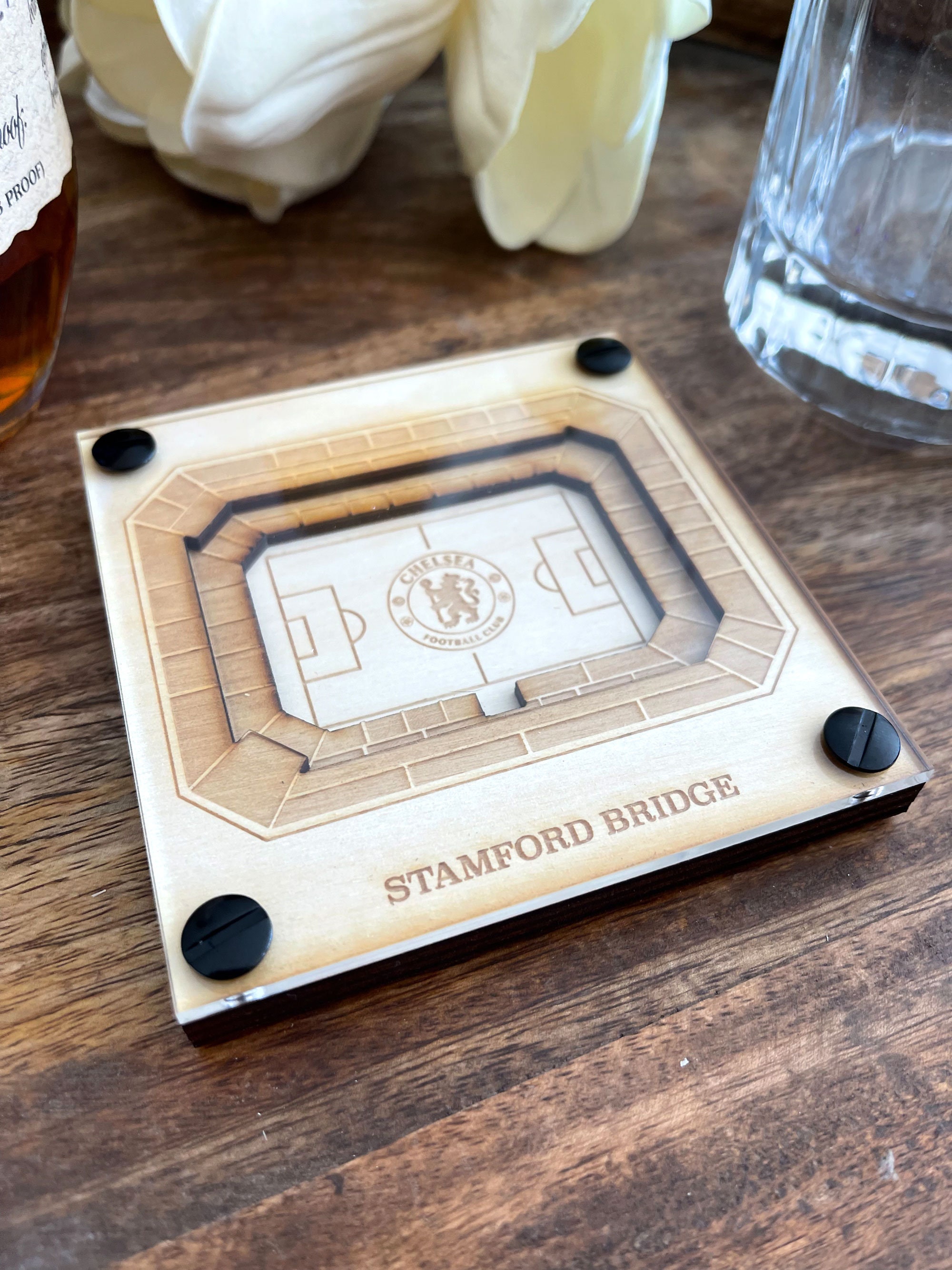 Chelsea FC Layered Coaster set of 2 3D Wood Coaster Sports - Etsy