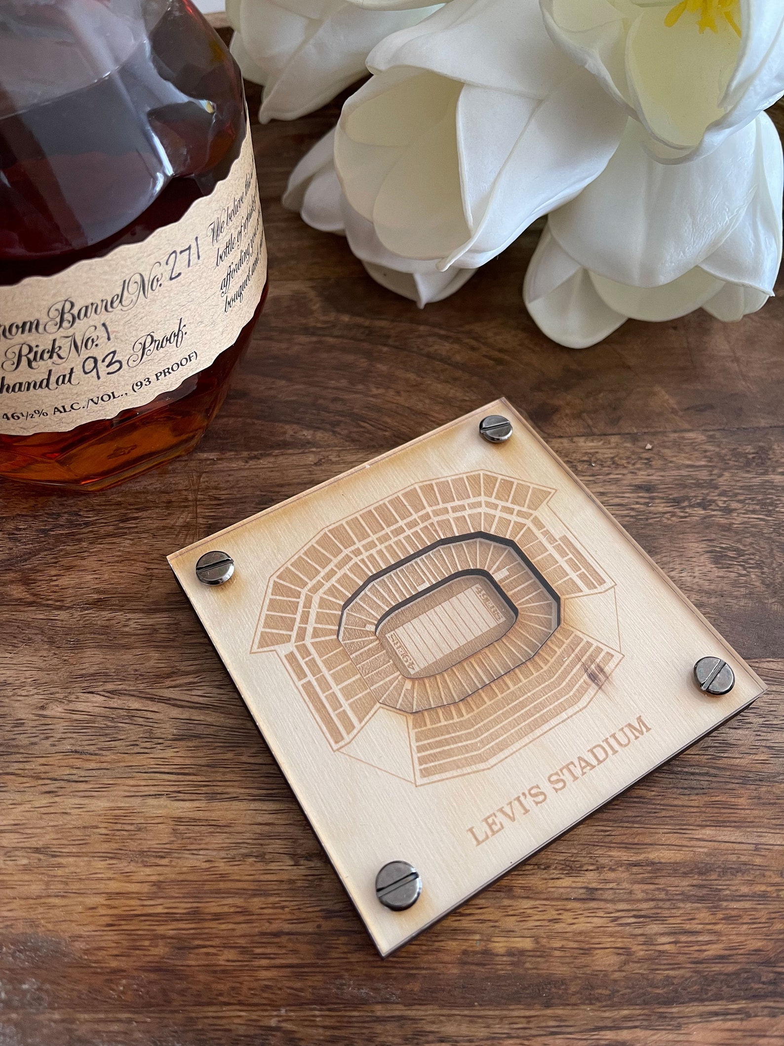 San Francisco 49ers Fan Gift Set of 2 3D Wood Coaster | Etsy