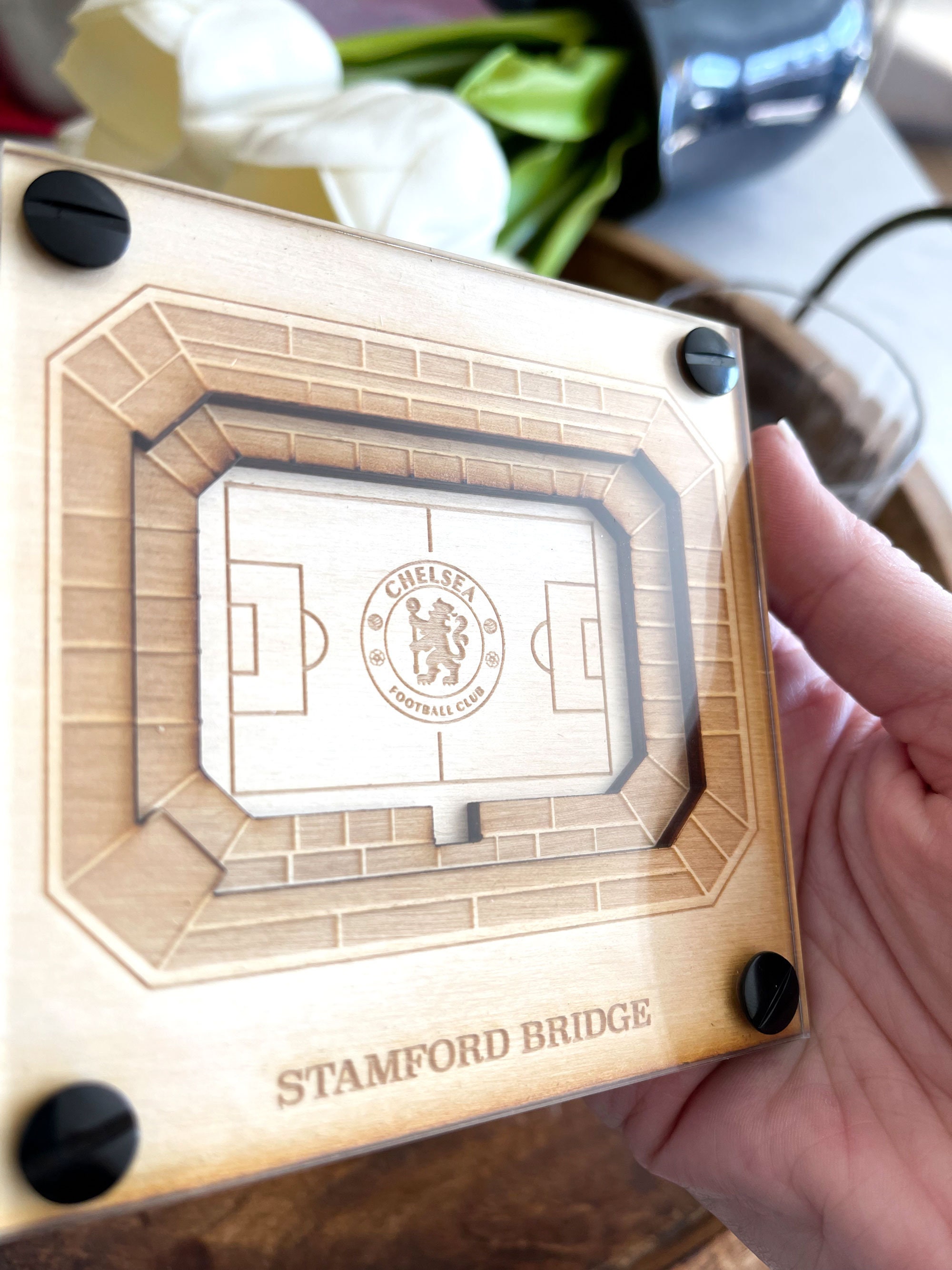 Chelsea FC Layered Coaster set of 2 3D Wood Coaster Sports - Etsy