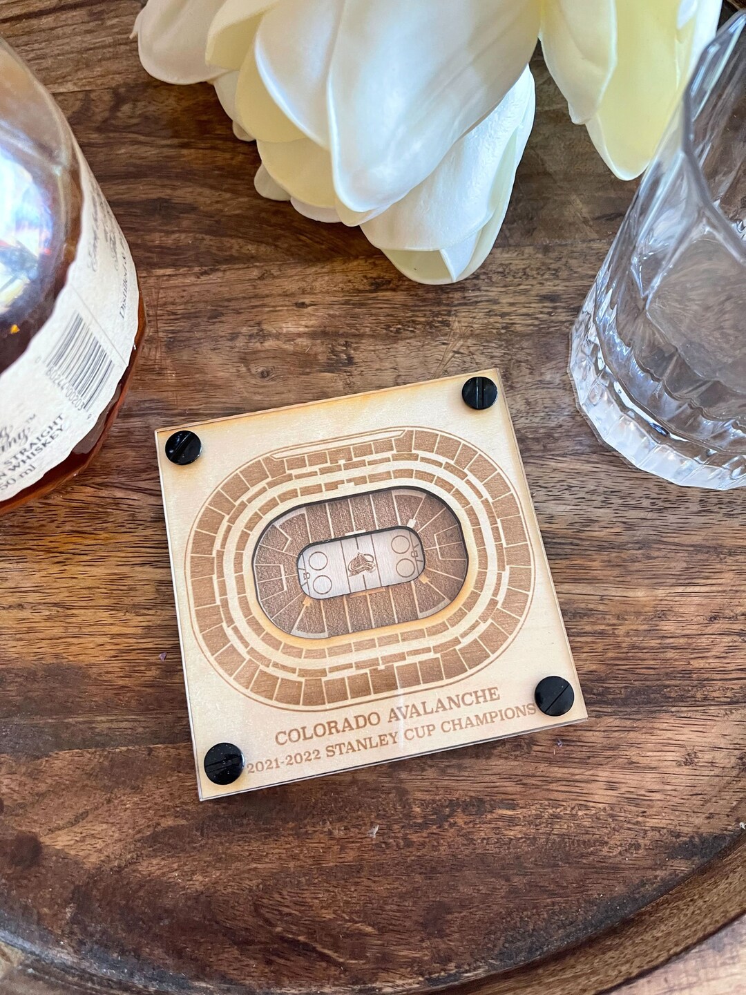 Stanley Cup Champions Avs Gift, Wood Coaster, Laser Engraved Coasters ...