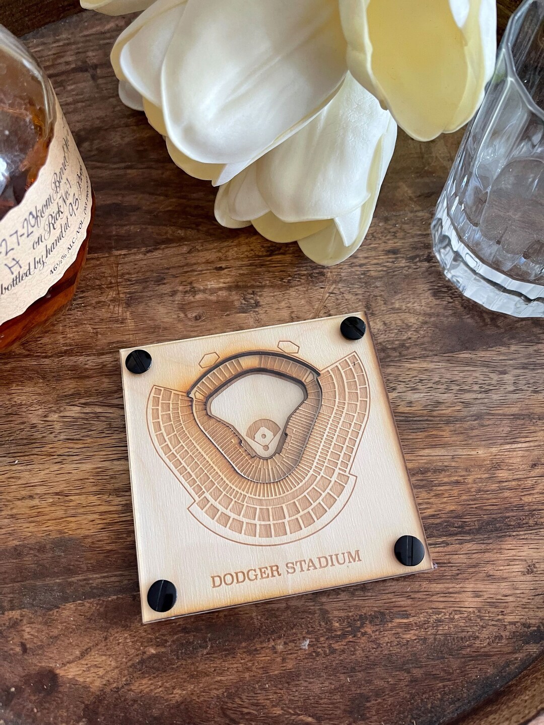 Dodger Stadium Layered Coaster set of 2, 3D Wood Coaster, Sports Gift ...