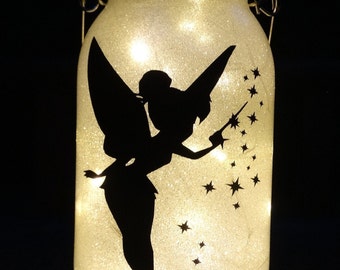 Disney Themed Tinkerbell and Peter Pan Themed Solar Lantern - Etsy