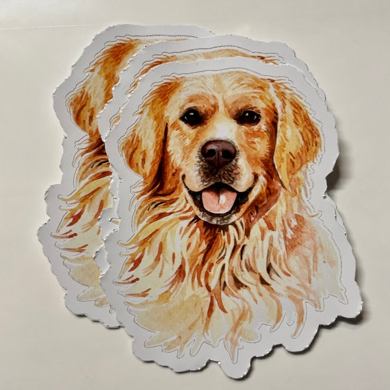 Stickers, Labels & Tags Paper Dog Lover Gift Sticker Pack Golden ...